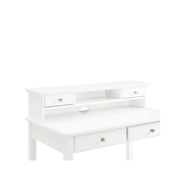 Fingerhut Crosley Campbell Writing Desk Hutch in White Finish