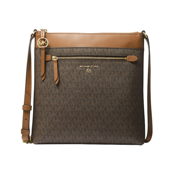 Fingerhut Michael Kors Jet Set Charm North South Flat Crossbody Bag Brown